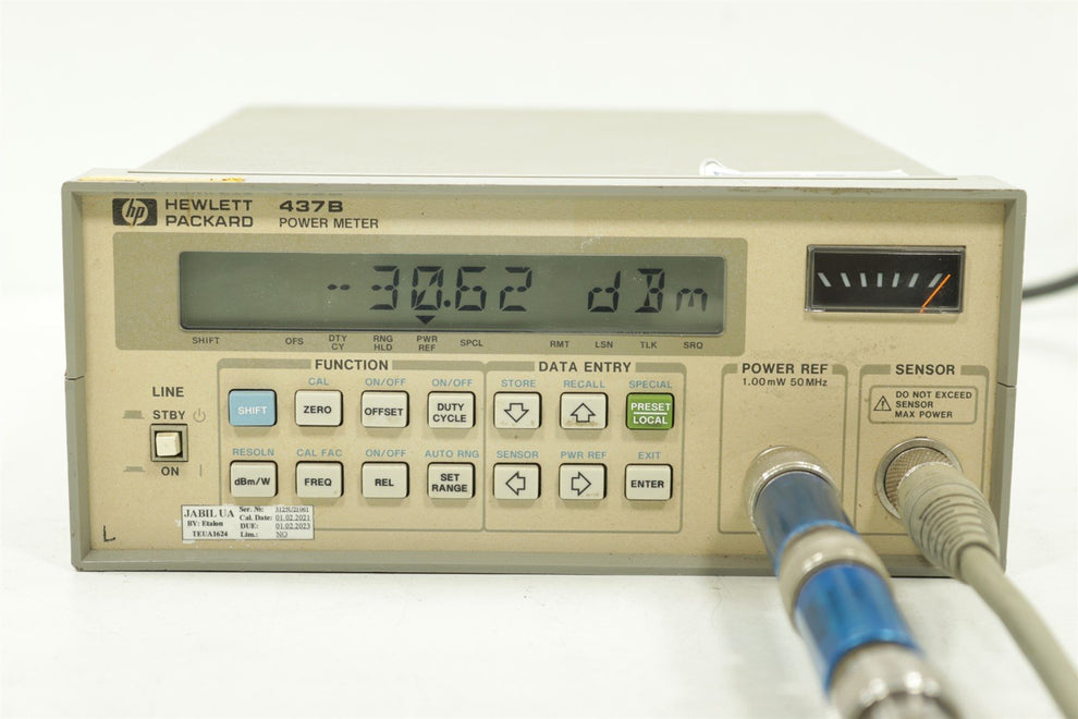 Full Set HP 437B Power Meter, 8481D Sensor, 2x NAT-15 Attenuators & 11 ...